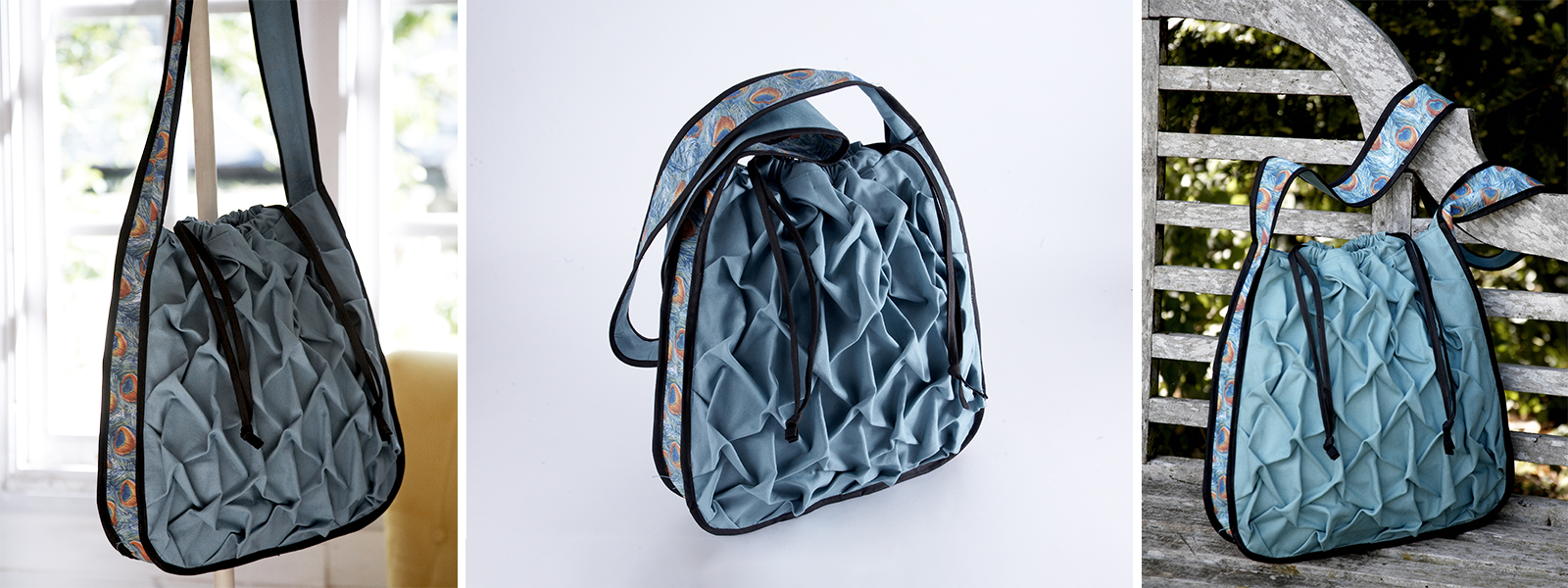 Smocked Slouchy Bag | Bag Pattern to Download | Half Yard Sewing Club